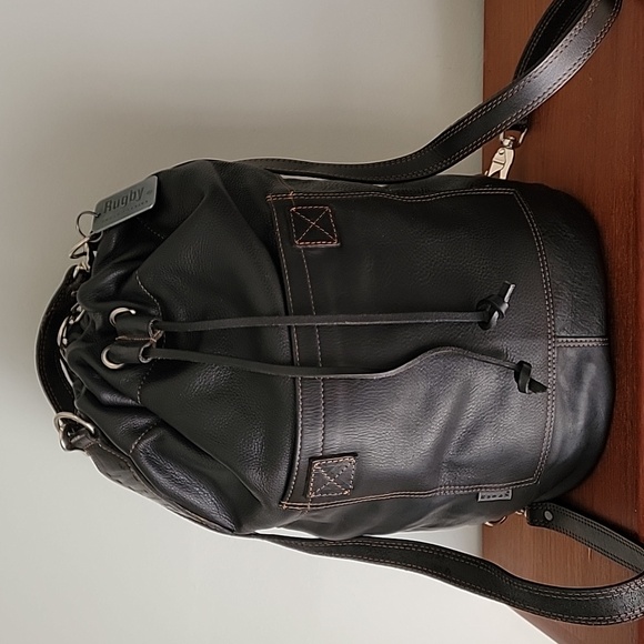 Vintage | Bags | Vintage Rugby North America Leather Drawstring Bucket ...